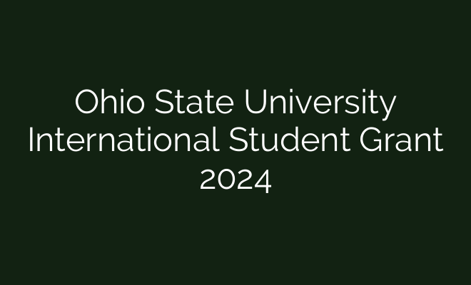 Ohio State University International Student Grant 2024 - British Visa