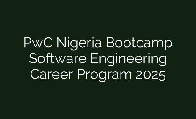 PwC Nigeria Bootcamp Software Engineering Career Program 2025 - British Visa