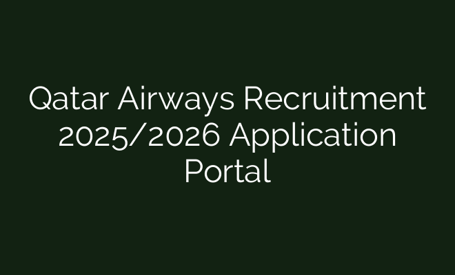 Qatar Airways Recruitment 2025/2026 Application Portal - British Visa