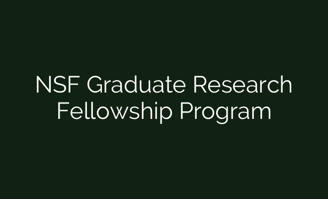 NSF Graduate Research Fellowship Program - British Visa